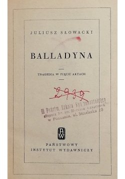 Balladyna - Słowacki Juliusz | Książka w Empik