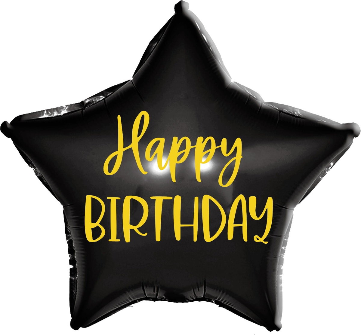 BALON 18"CZARNA GWIAZDA HAPPY BIRTHDAY PAKOWANY - Towar Na Festyny ...