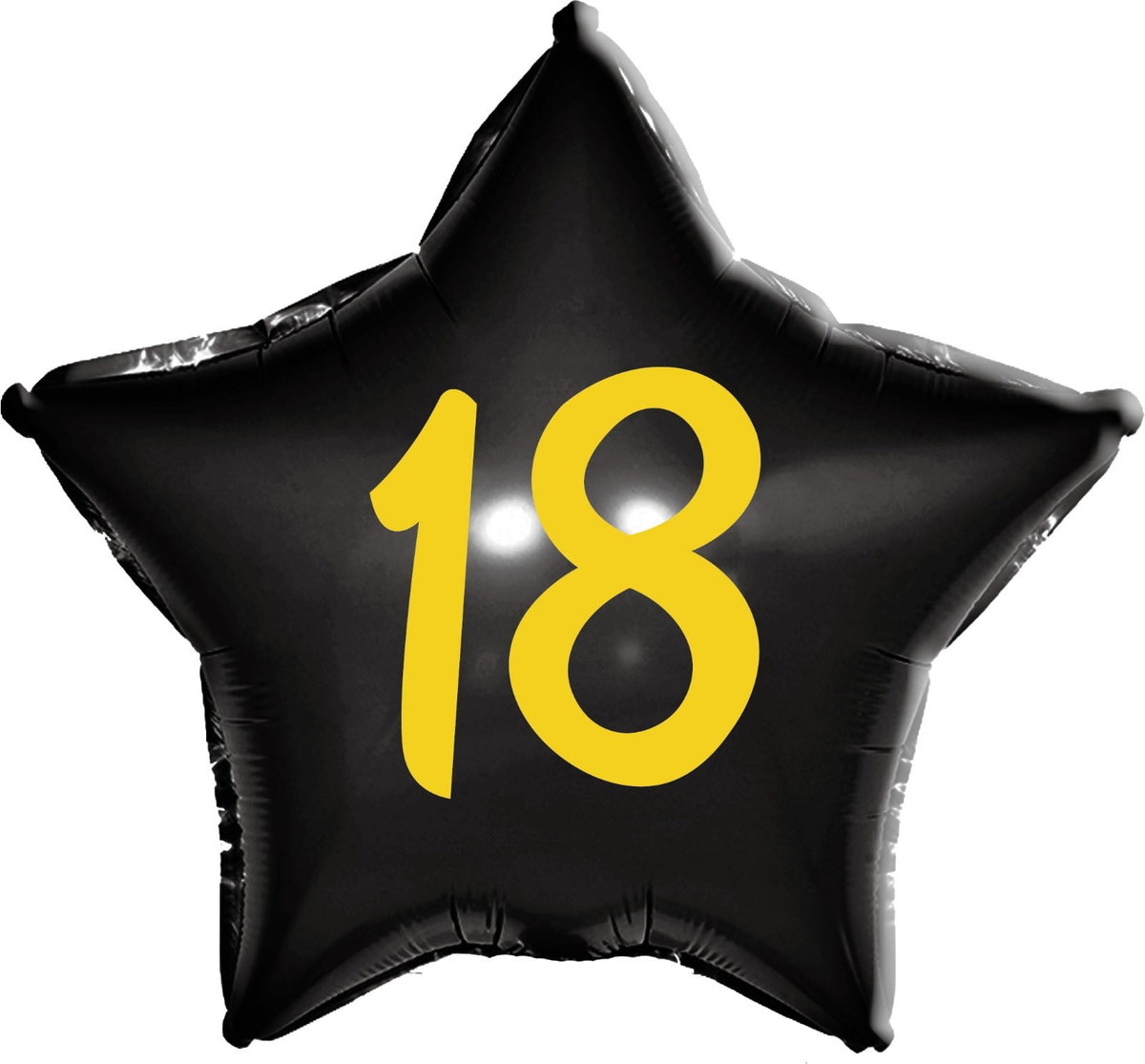 BALON 18" GWIAZDA CZARNA NA 18 URODZINY - Towar Na Festyny | Przyjęcia ...