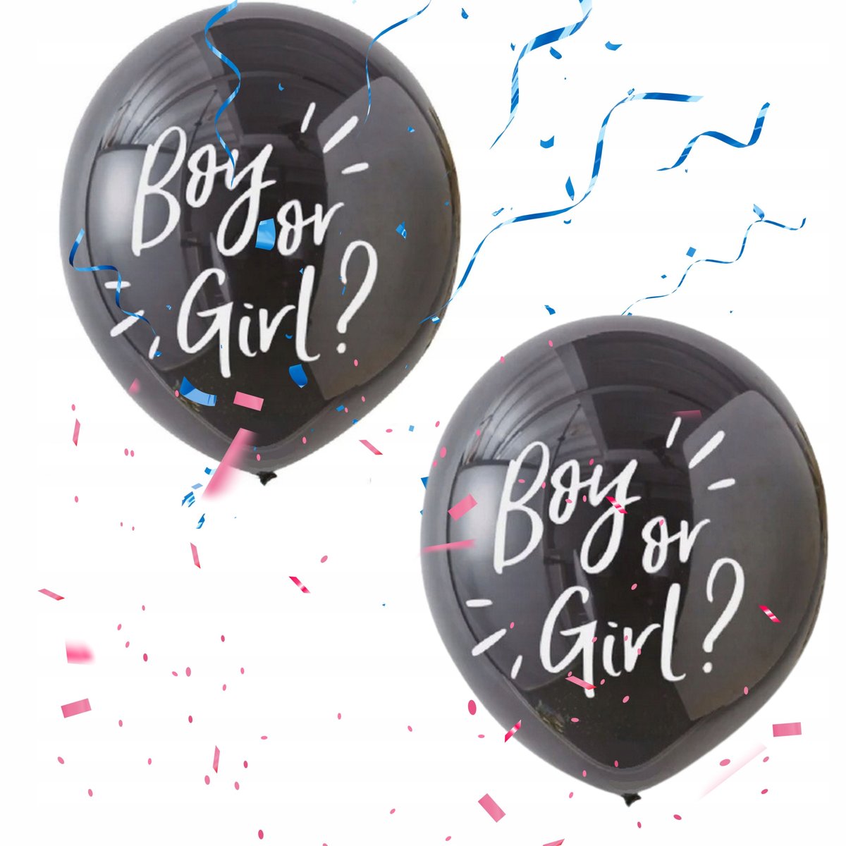 Balon Baby Shower Boy Or Girl Konfetti Xxl 90 Cm - Inna marka ...