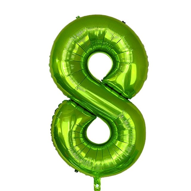 Balon Cyfra Numer 8 Urodziny Rocznica Duża 75 Cm Zielony - Hopki ...