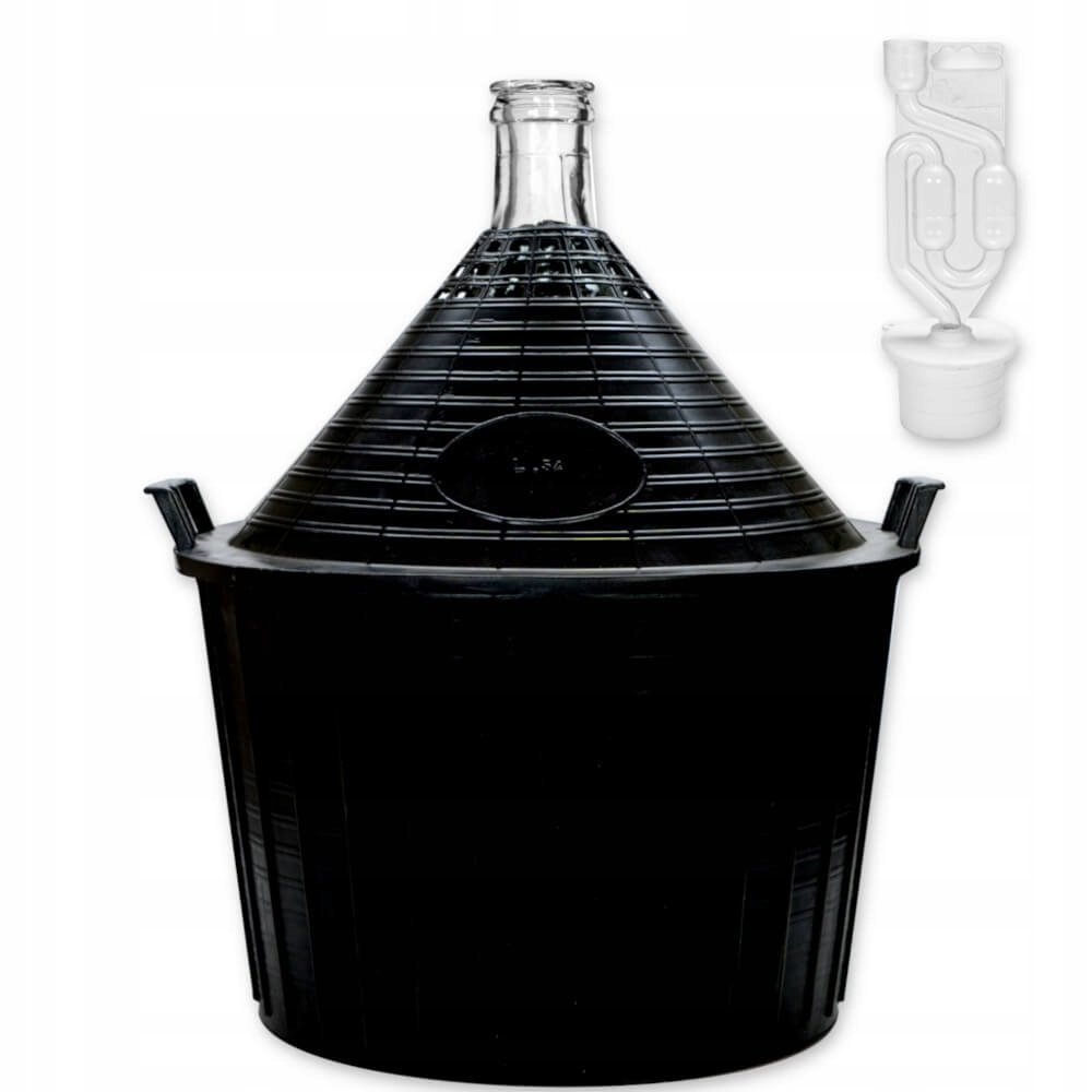 BALON DAMA 54L W KOSZU + KOREK RURKA FERMENTACYJNA - SuperButelki ...