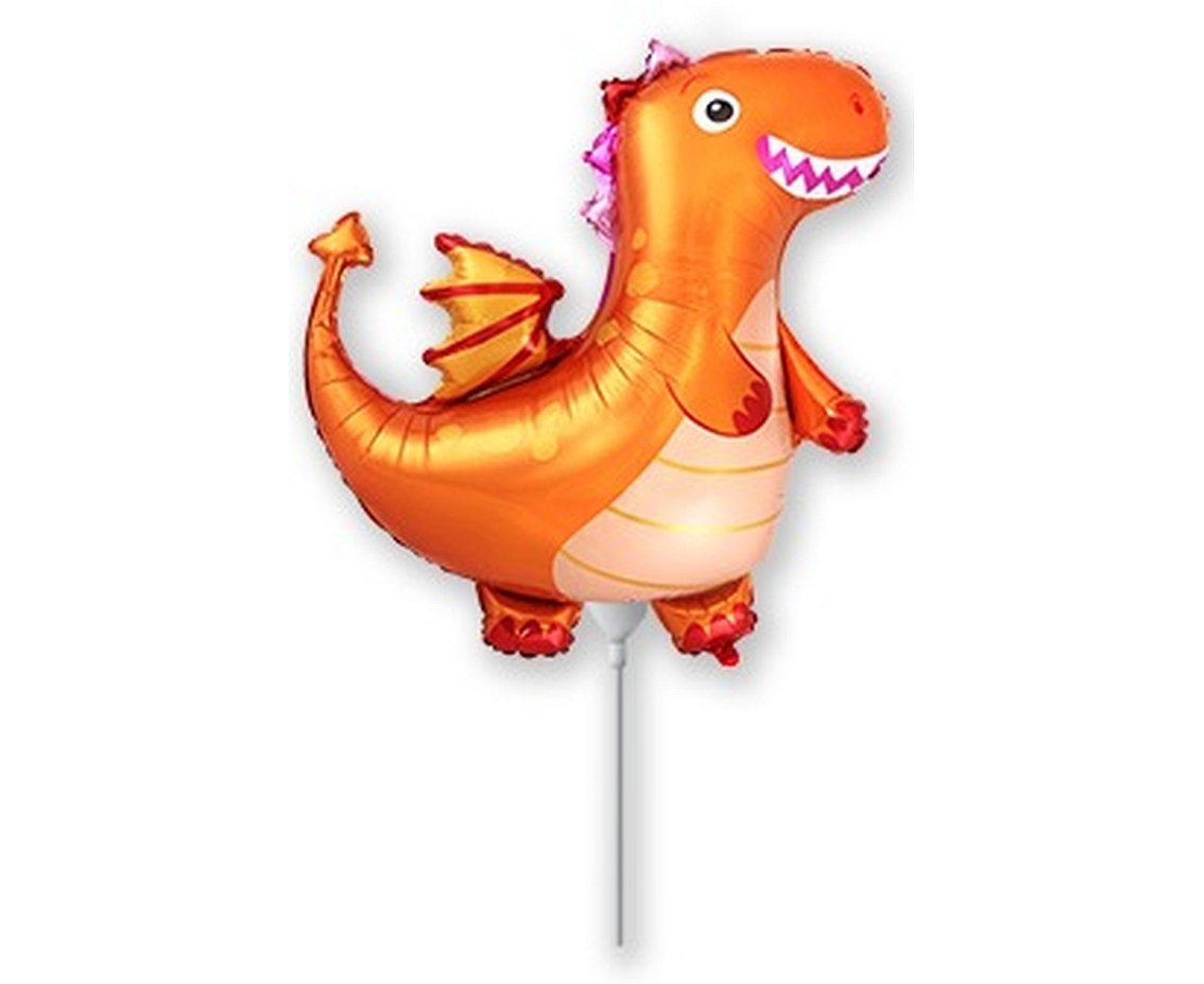 Balon foliowy 14" na patyczku - Smok pomarańczowy - Flexmetal | Przyjęcia i okazje w Sklepie ...