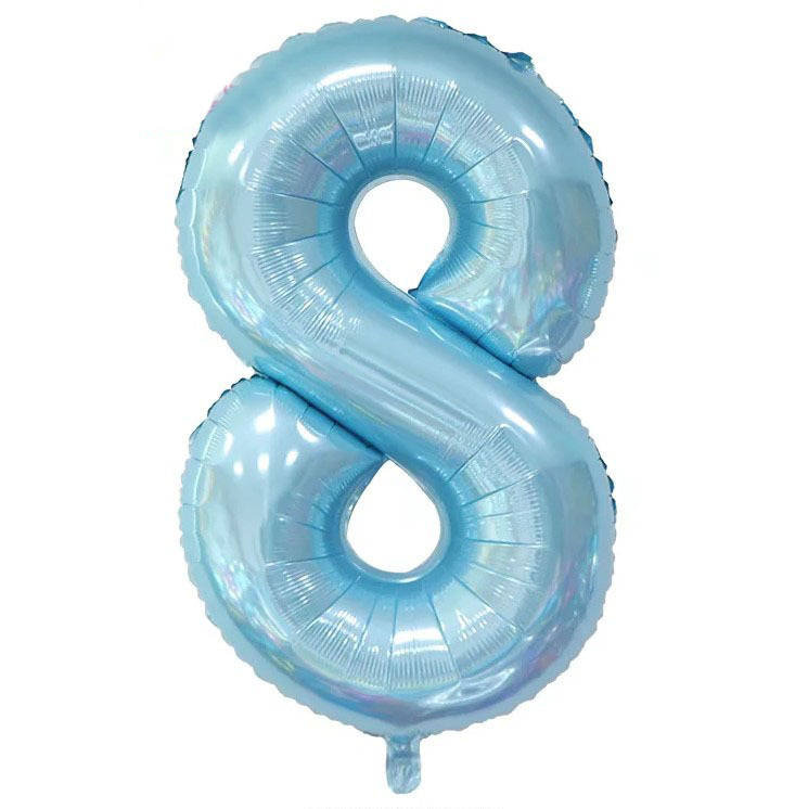Balon Foliowy Cyferka "8" Błękitna (100cm.) - Inna marka | Przyjęcia i ...