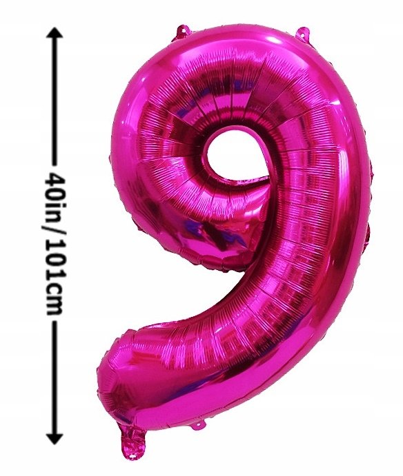 BALON FOLIOWY CYFRA 9 URODZINY IMPREZA PARTY ZIELONY 40 CALI - MADEX ...