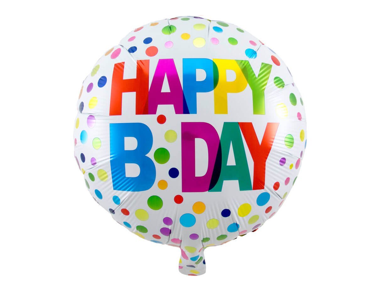 Balon foliowy Happy B-day - 45 cm - 1 szt. - Folat | Przyjęcia i okazje ...