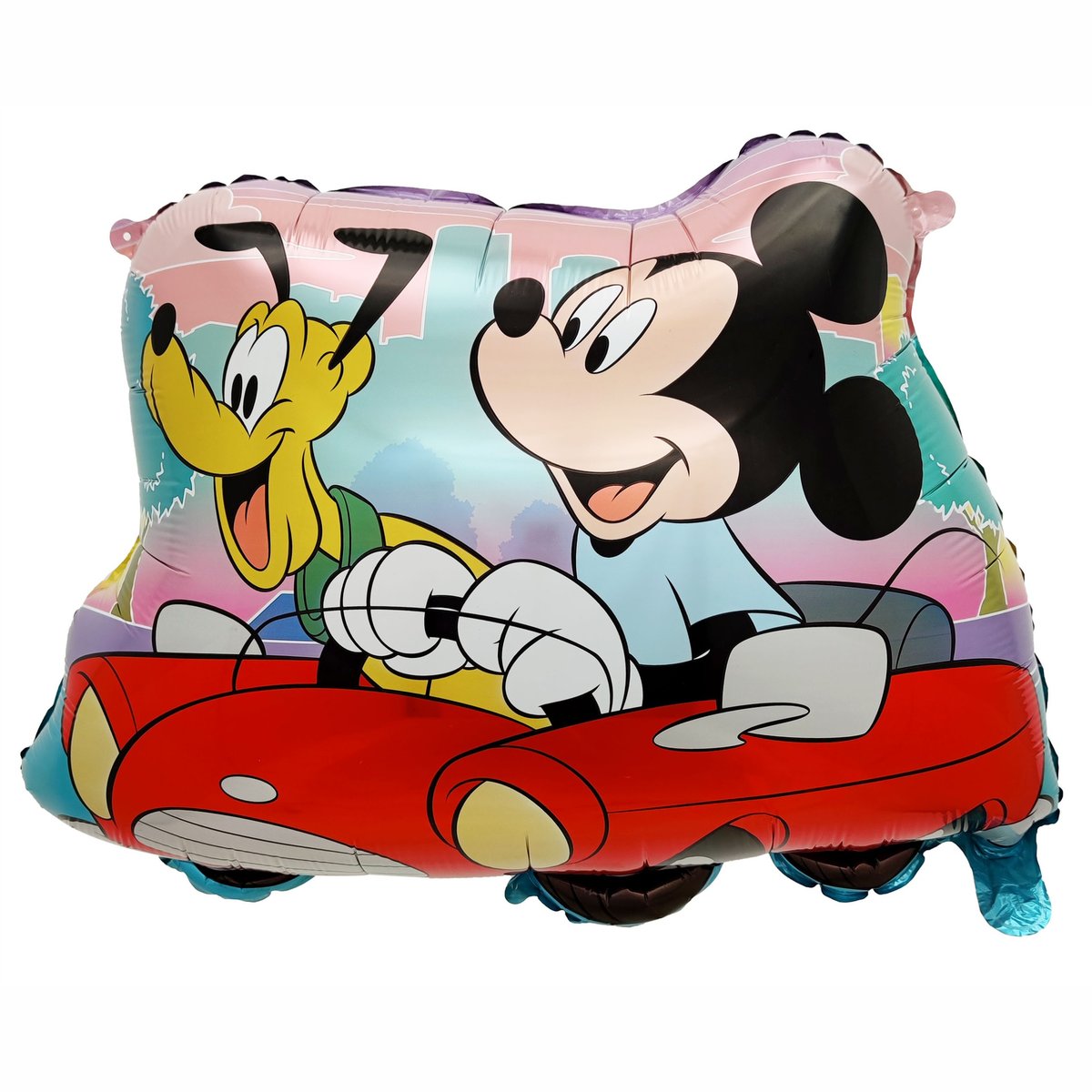 Balon foliowy „Mickey Car” – Myszka Miki i Pluto w czerwonym aucie ...