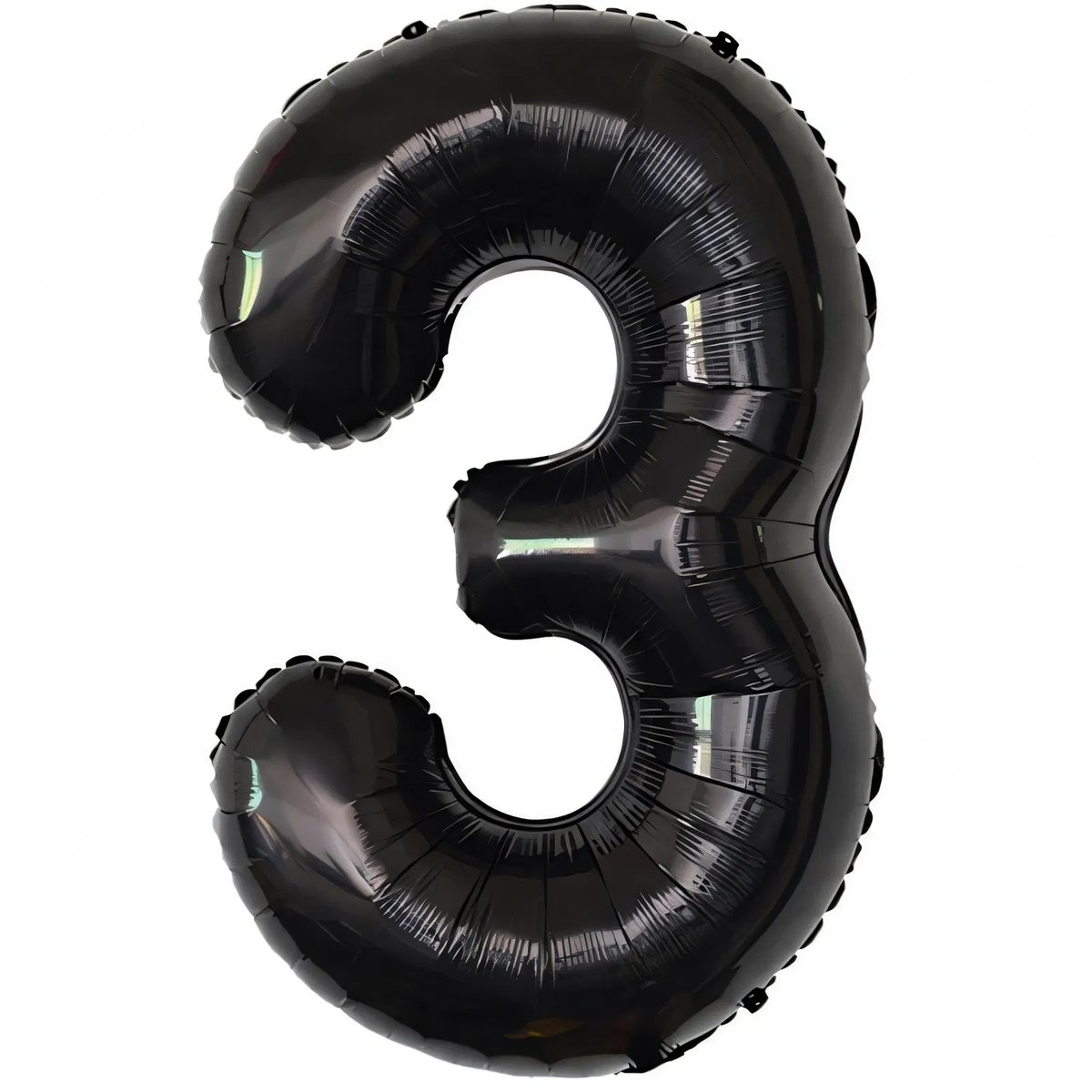 BALON FOLIOWY NA URODZINY 1M 100 CM DUŻY CYFRA 3 TRZY NA HEL CZARNY - PartyPal | Przyjęcia i ...