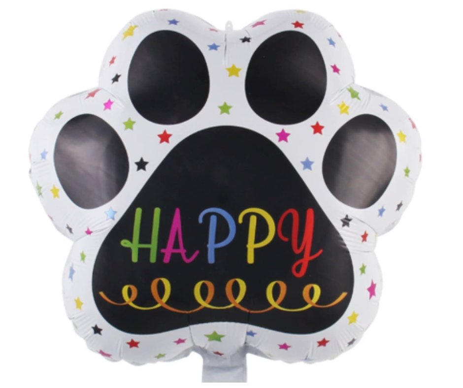 Balon foliowy Psia Łapka "Happy Birthday" 45 cm - Inna marka ...