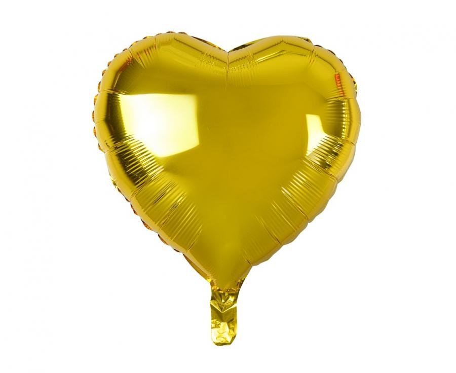 Balon foliowy serce, złote, 18'/ 100szt. - GoDan | Przyjęcia i okazje w ...