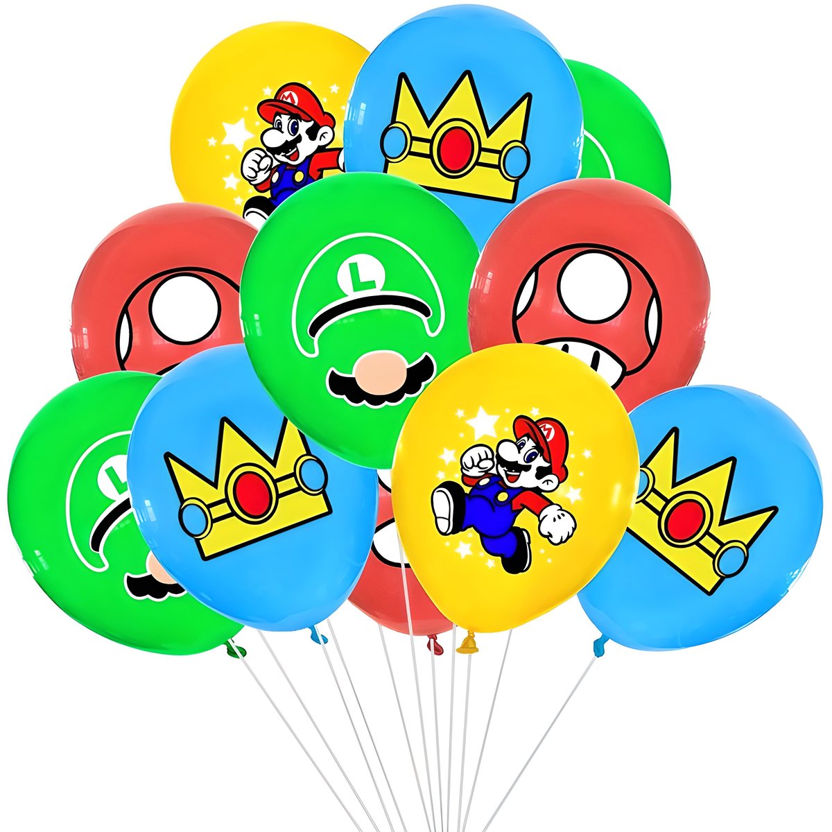 BALON LATEKSOWY SUPER MARIO HEL NA URODZINY BAL PRZYJĘCIE PARTY 10 SZT ...