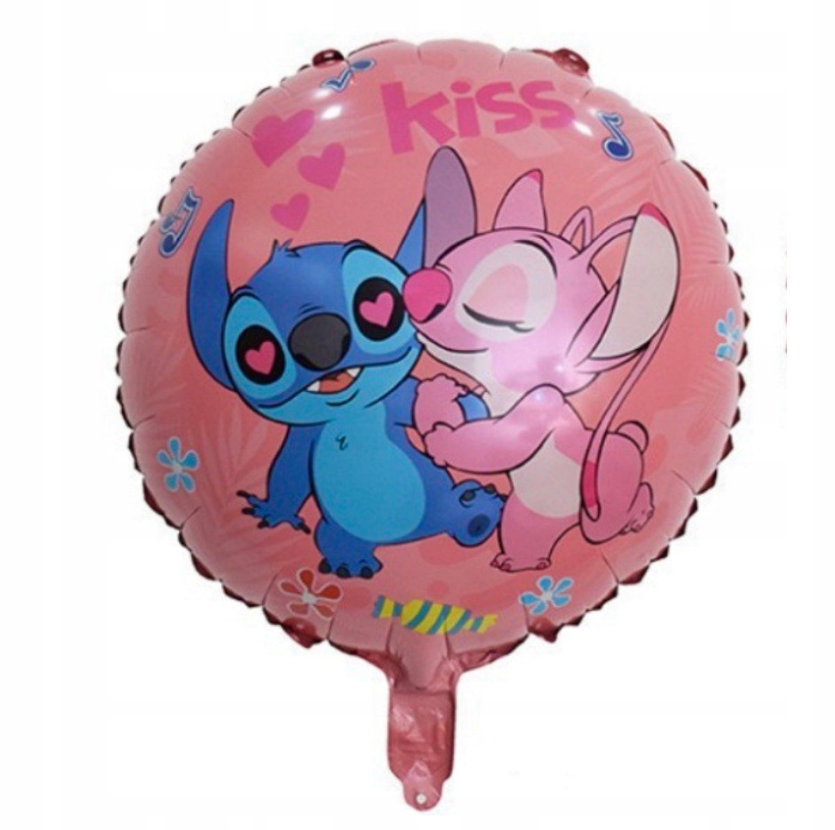 BALON LILO I STITCH PINK ANGEL RÓŻOWY NA URODZINY OKRĄGŁY 45 CM NA HEL ...