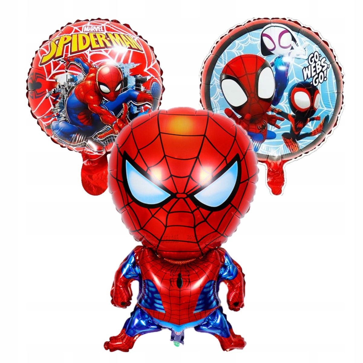 BALON SPIDERMAN DUŻY 80 CM SPIDEY NA URODZINY AVENGERS OKRĄGŁY 45 CM NA ...