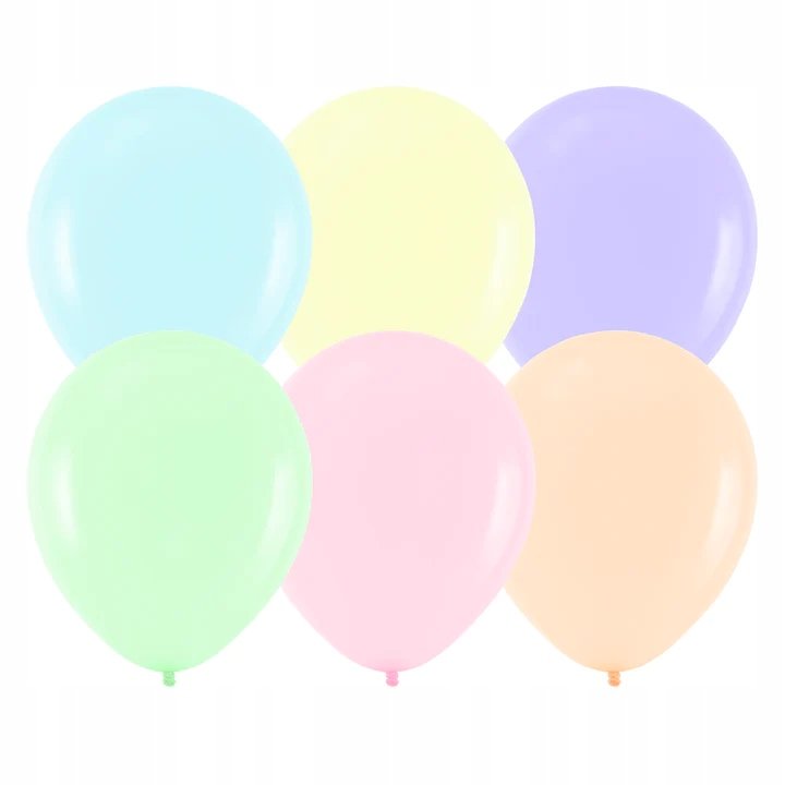 Balony pastelowe kolorowe 27cm 50 szt urodziny - PartyPal | Przyjęcia i okazje w Sklepie EMPIK.COM