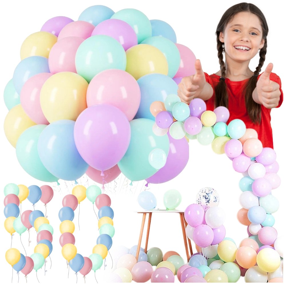 Balony pastelowe kolorowe na urodziny impreza 25 cm mocne wytrzymałe 50 szt - Zolta | Przyjęcia ...