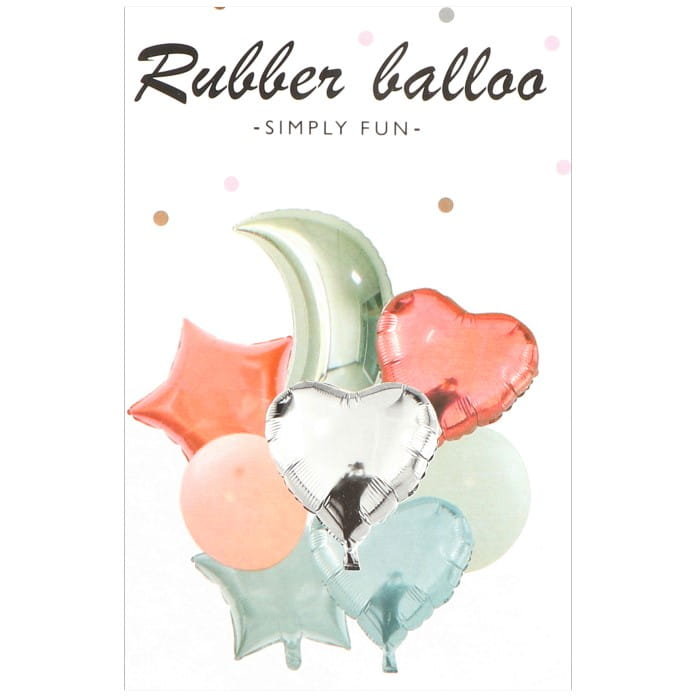 BALONY ZESTAW DUZY SERCA GWIAZDKI KSIĘŻYC RÓZOWY 8SZT - Towar Na ...