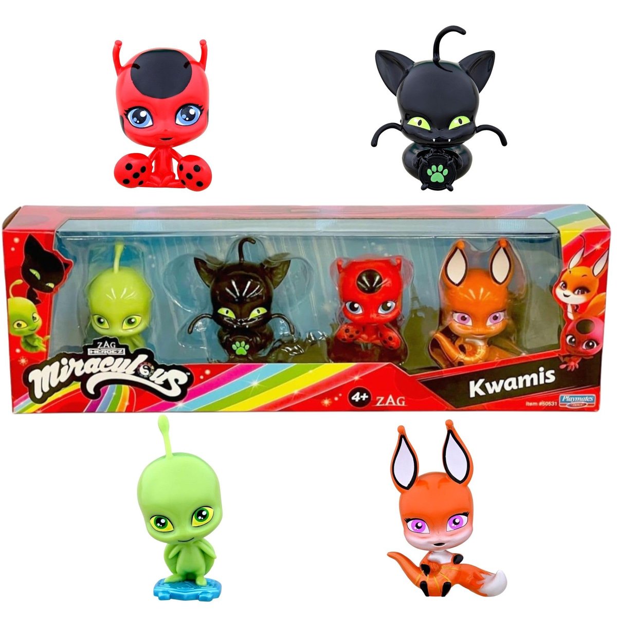 BANDAI Cudowna Biedronka i Kot Noir Jakość Kwami Niespodzianka - 4 ...