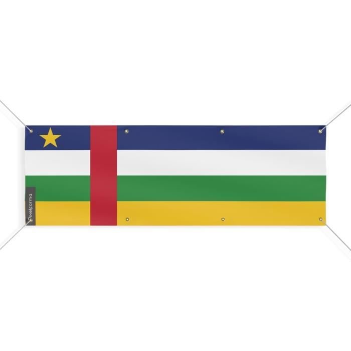 Baner Flaga Republiki Środkowoafrykańskiej 8 oczek 70x210 cm - Inny ...