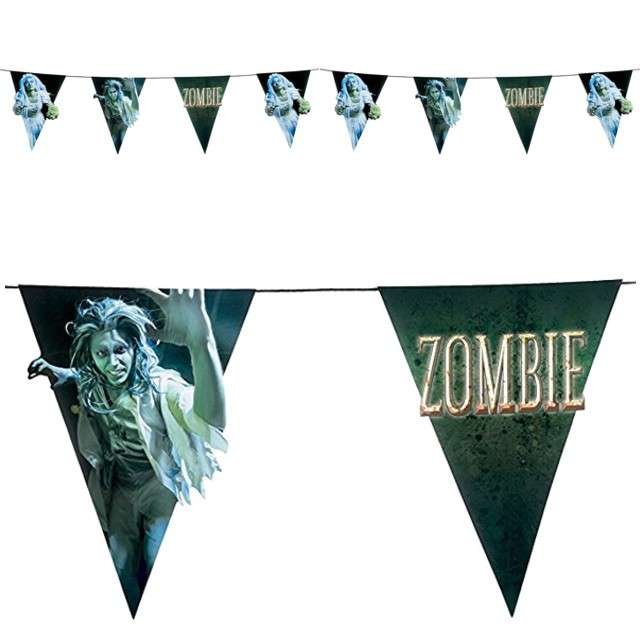 Baner flagi "Zombie", zielony, 4 m - Boland | Przyjęcia i okazje w ...