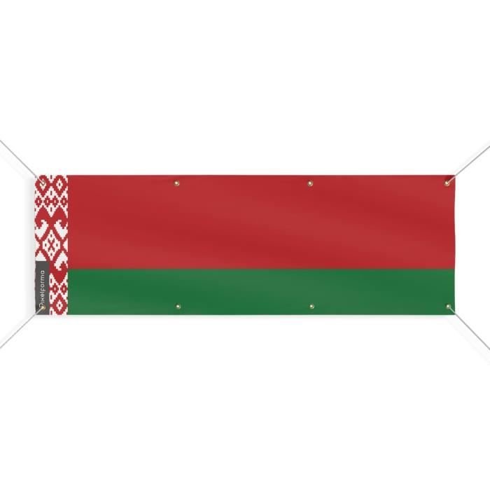 Baner z flagą Białorusi 8 oczek 180x540 cm - Inny producent (majster PL ...