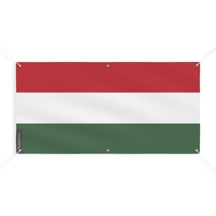 Baner z flagą Węgier, 6 oczek, 130x260 cm, wykonany z poliestru - Inny ...