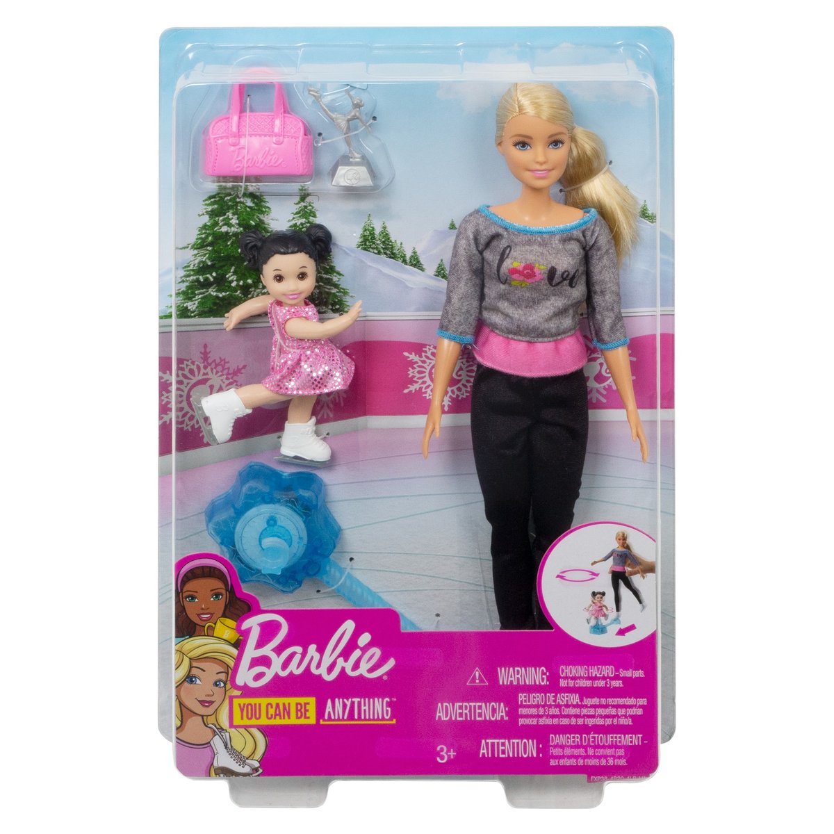 Barbie, Coach Dolls & Playset, lalka Łyżwiarka - Barbie | Sklep EMPIK.COM