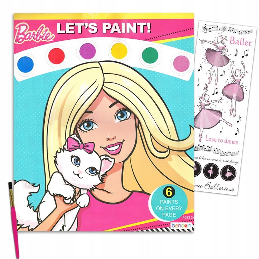Barbie Coloring Books Activity Super Set ~ Gigantyczna farba Barbie z ...