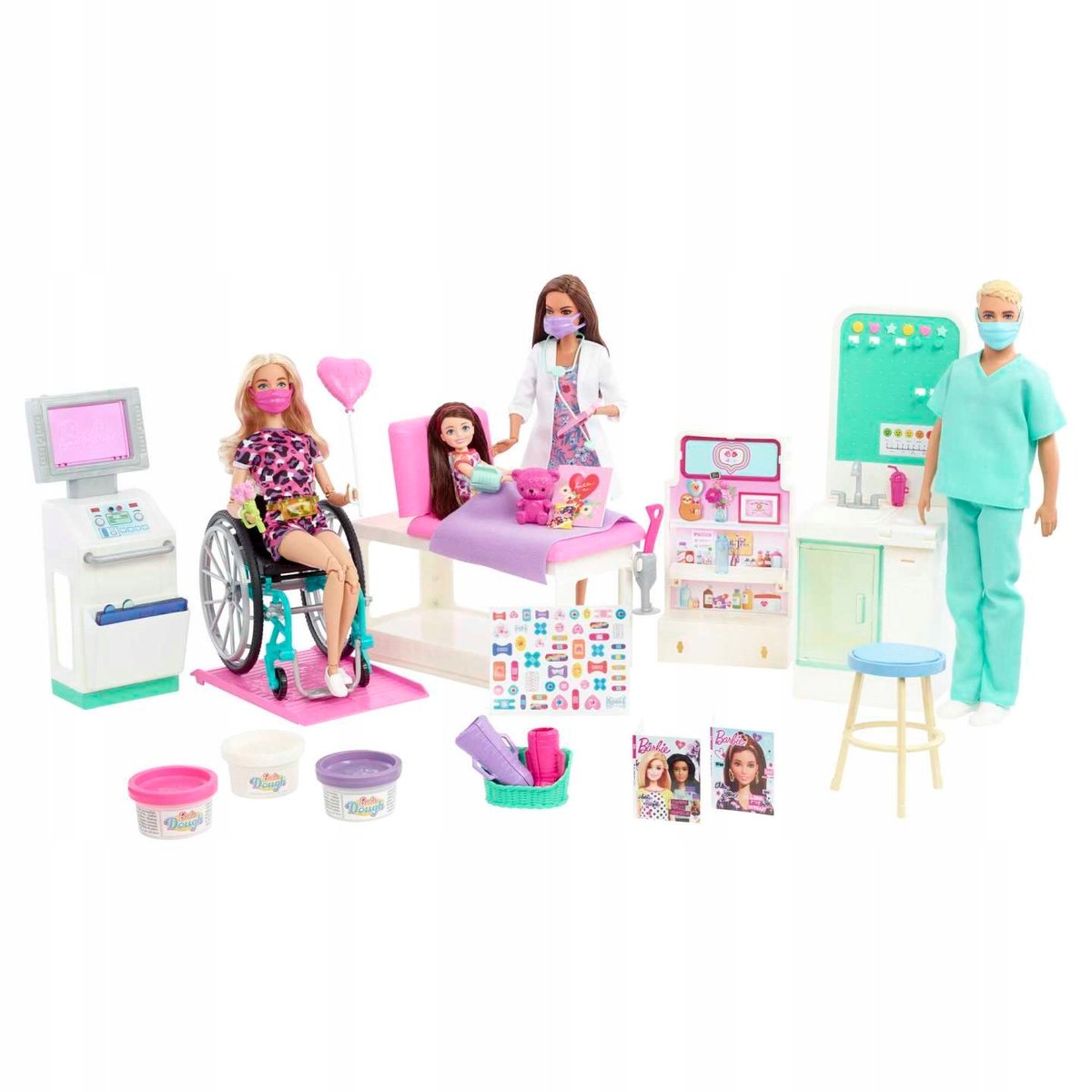 Barbie Ekskluzywny Zestaw Szpital Klinika Medyczna 4 Lalki Hkb02 ...