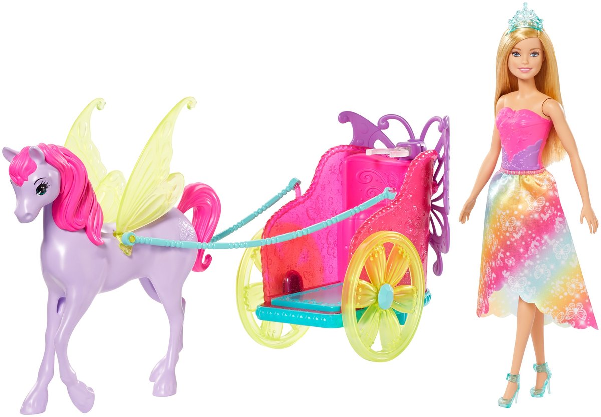 Barbie, lalka księżniczka z Rydwanem i pegazem - Barbie | Sklep EMPIK.COM
