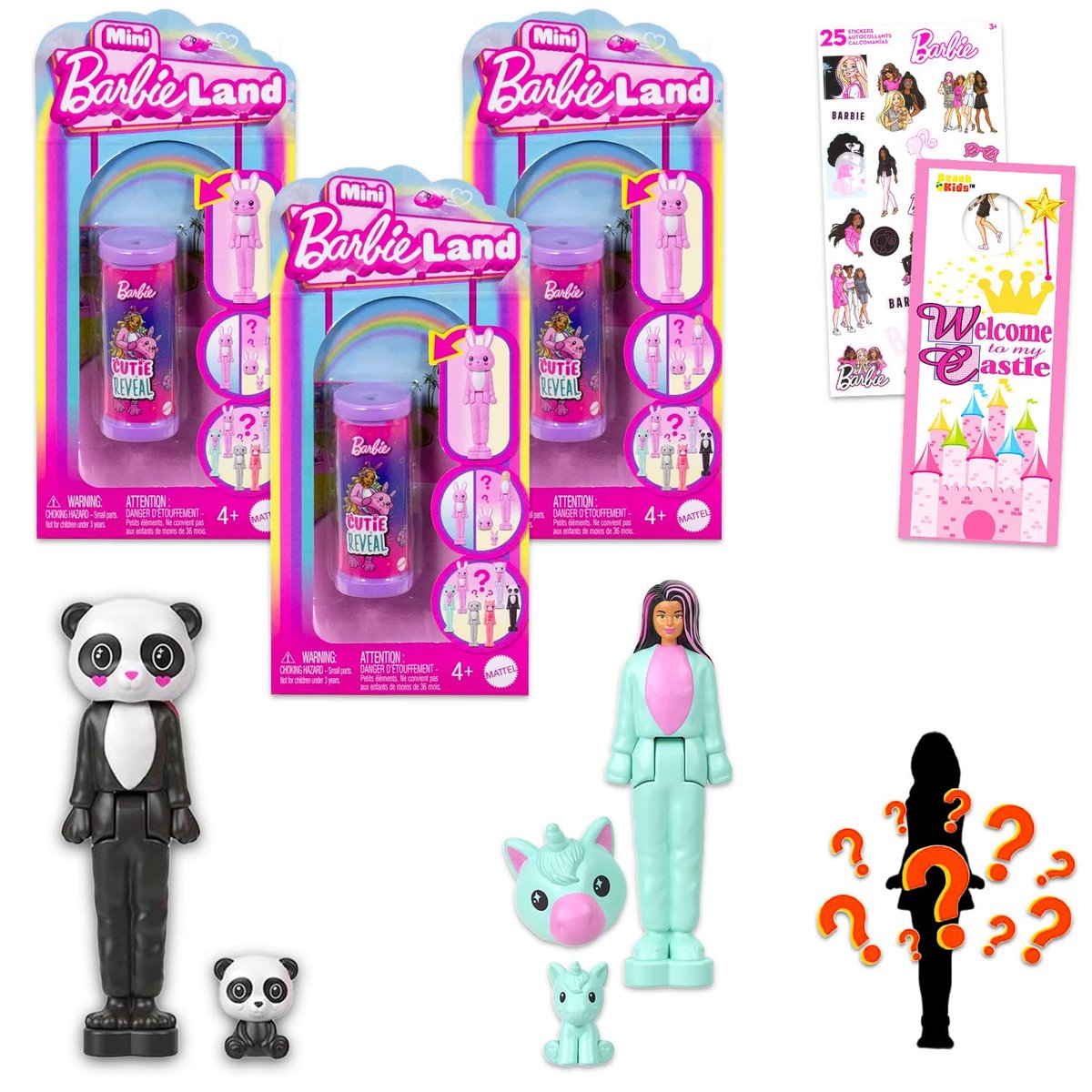 Barbie Mini Barbieland Blind Bag Mini Figure Set - Pakiet z 3 Barbie ...