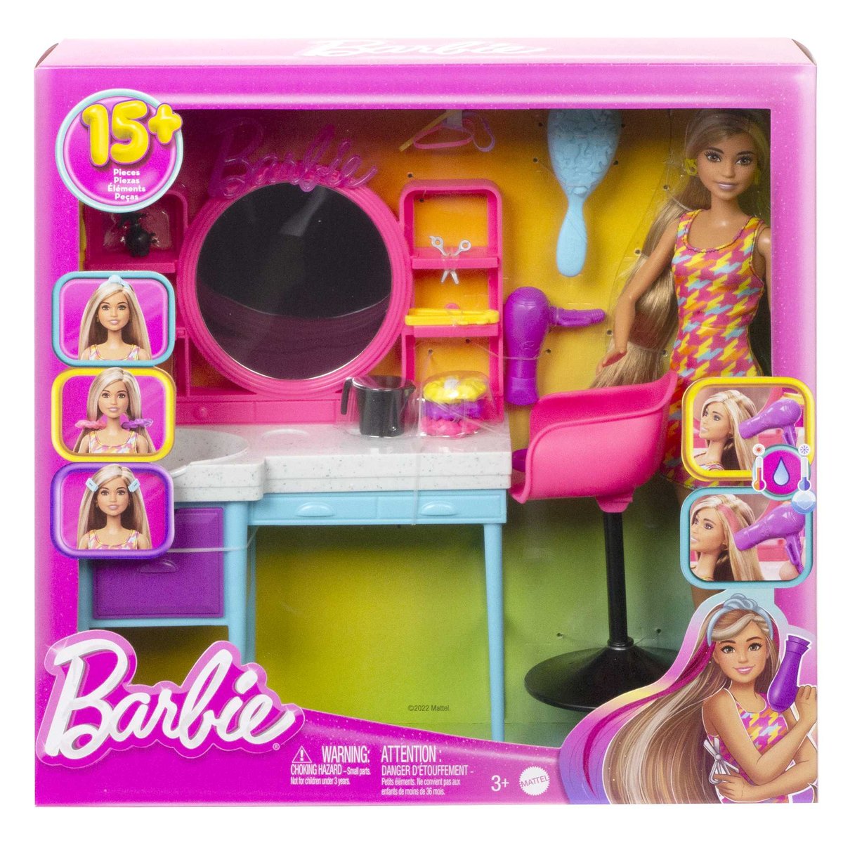 Barbie, Totally Hair, Salon Fryzjerski Lalka, HKV00 - Barbie | Sklep ...