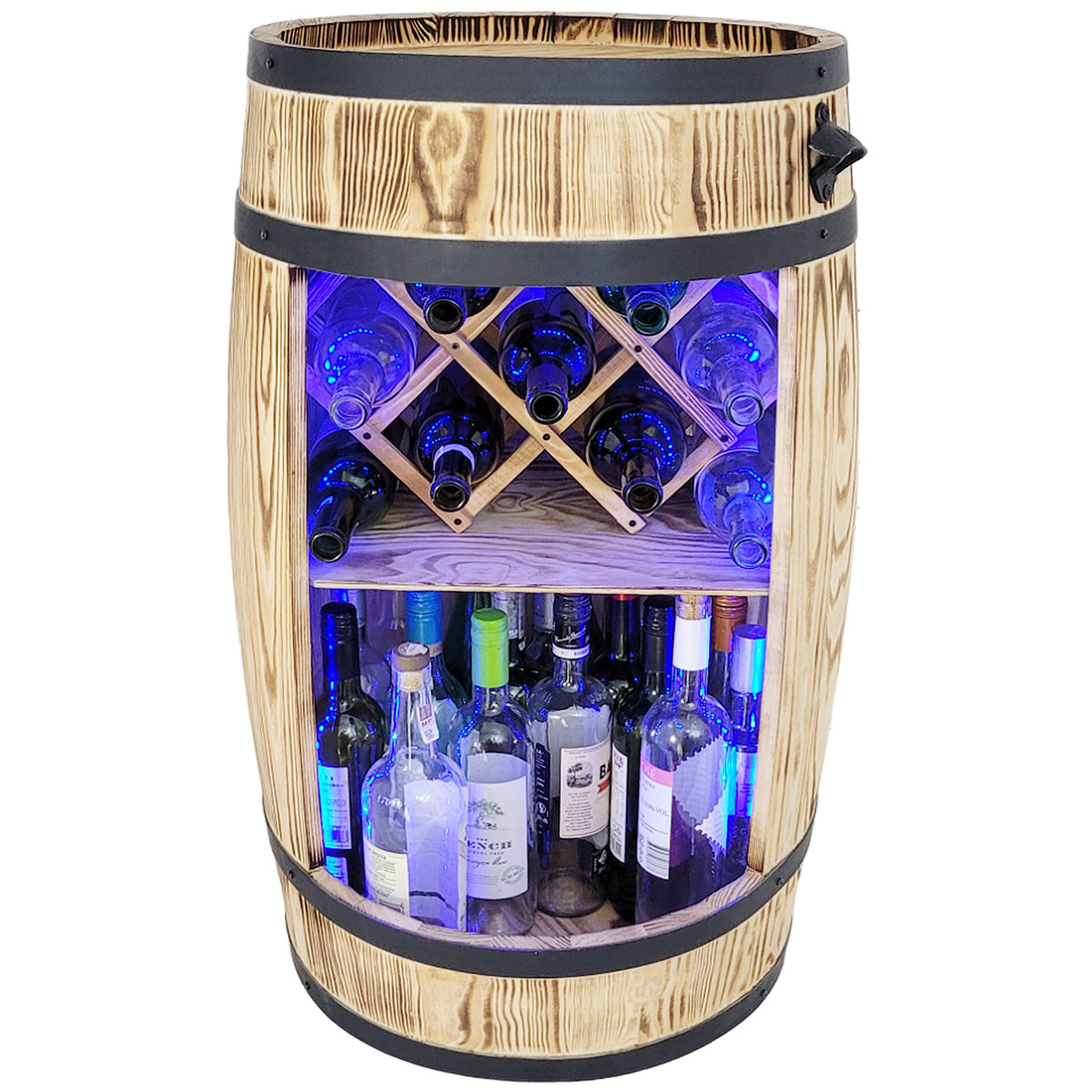 Barek domowy z kolorowym światłem LED RGB szafka na alkohol z ...
