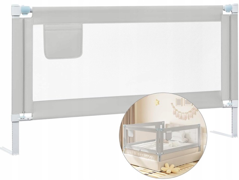 BARIERKA DO ŁÓŻKA DLA DZIECI BARIERA DO ŁOŻKA 150 cm OCHRONA WOLTU ...