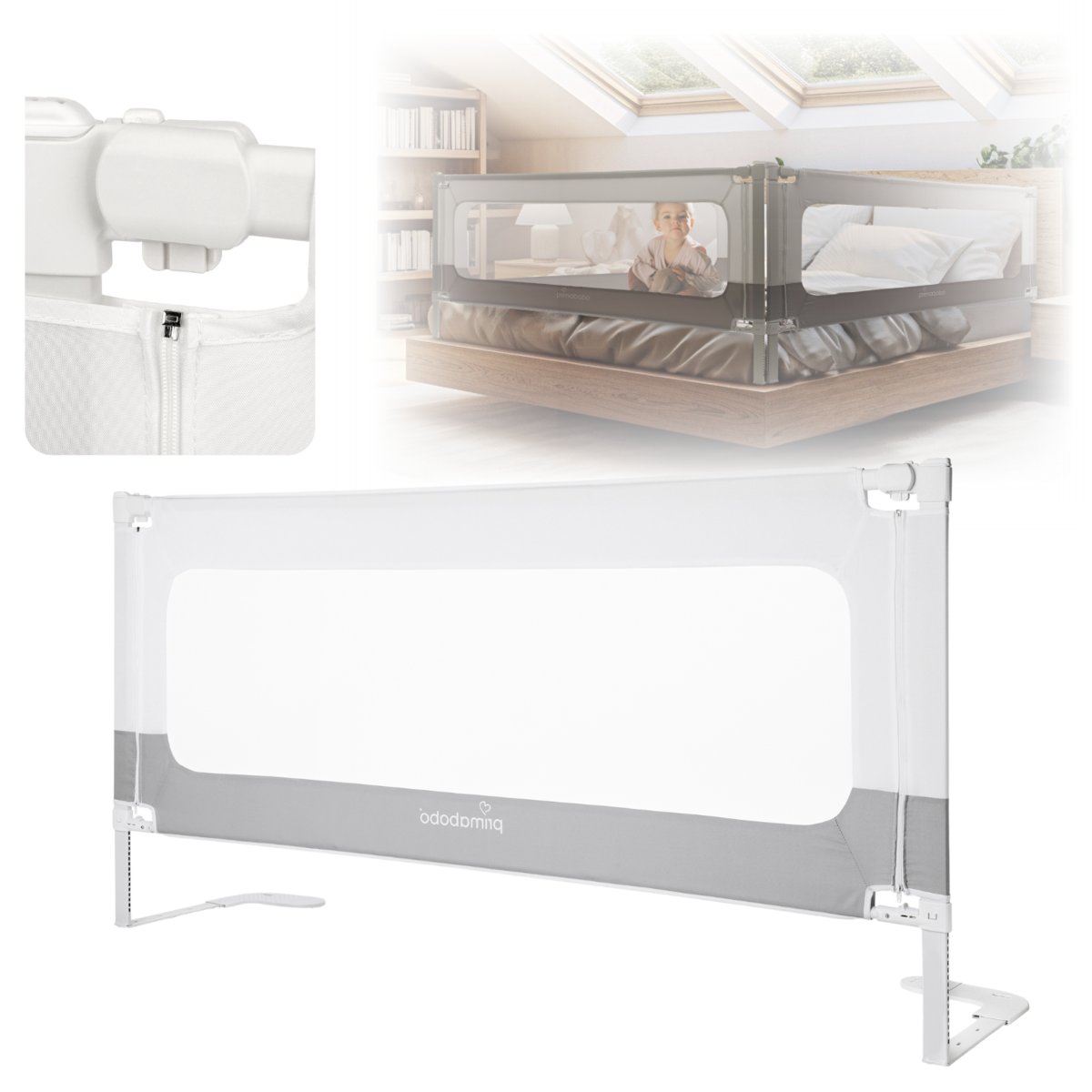 Barierka ochronna VELVO 180 cm - Primabobo | Sklep EMPIK.COM