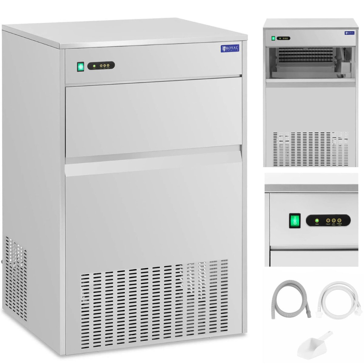 Barowa kostkarka maszyna do kostek lodu 80 kg/dzień 55 kg 470 W - Inna ...