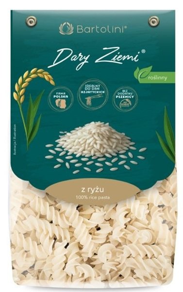 Bartolini Makaron Dary Ziemi 100% ryżowy świderek 250g - BARTOLINI ...