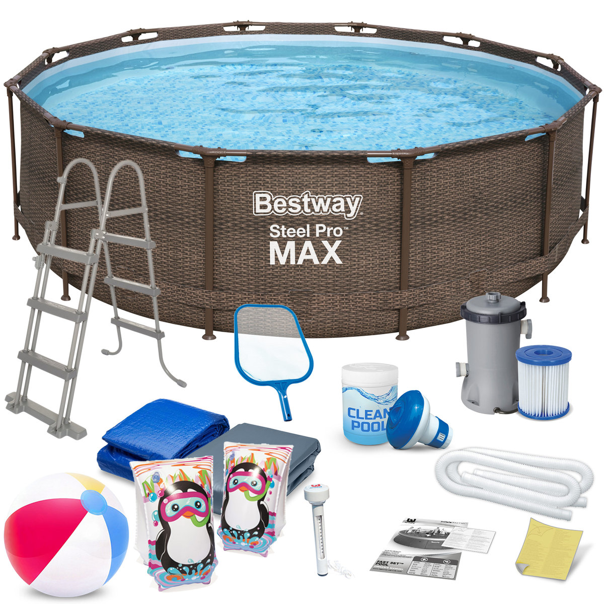 Basen Ogrodowy Stelażowy 366X100Cm Bestway 56709 Zestaw 18W1 - Bestway ...