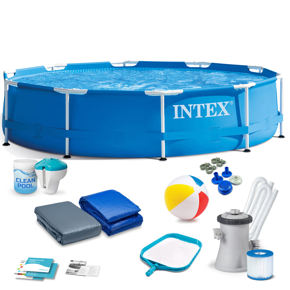 Basen ogrodowy, stelażowy, Intex, zestaw 15w1, 305x76 cm - Intex ...