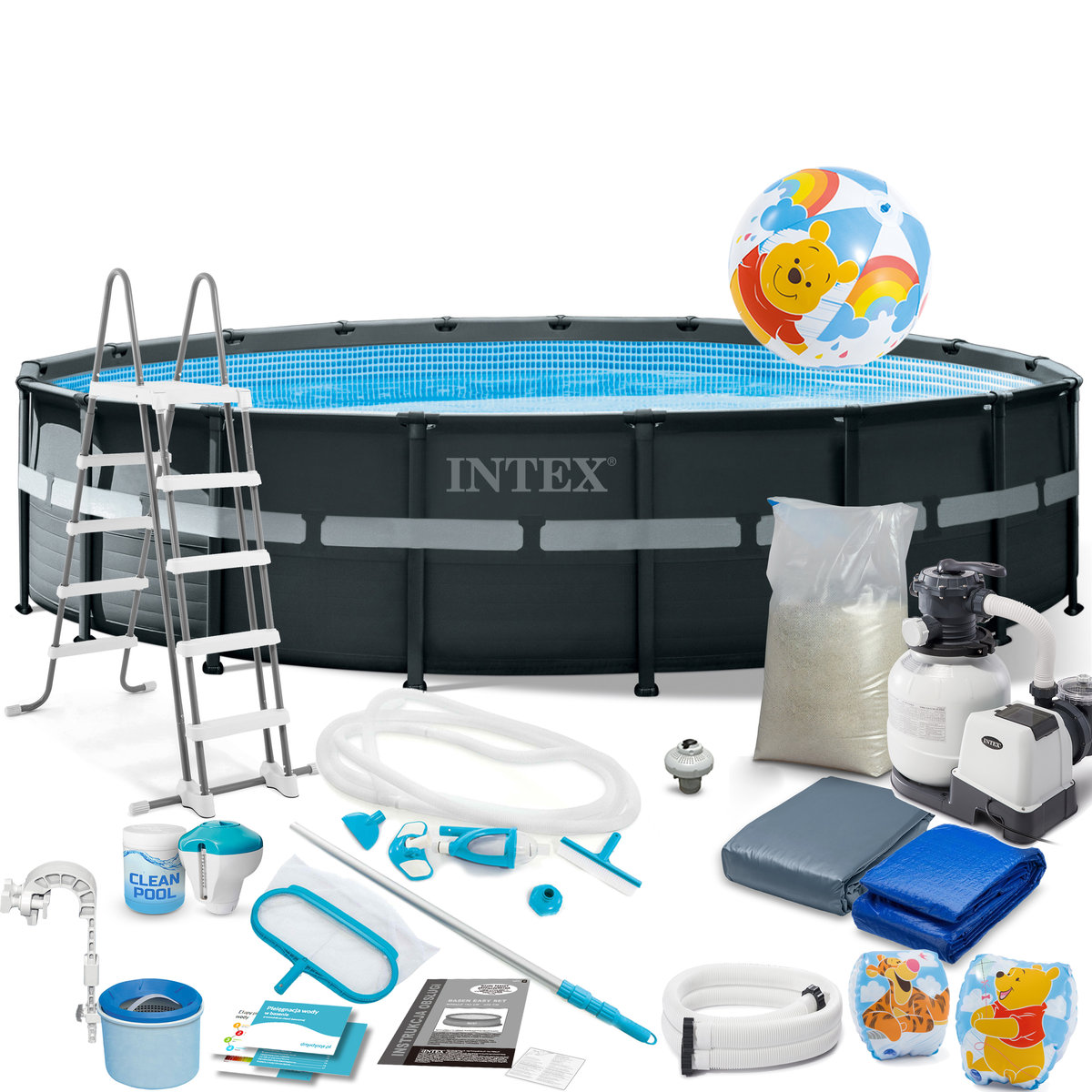 Basen ogrodowy, stelażowy, Intex, zestaw 20w1, 549x132 cm - Intex ...