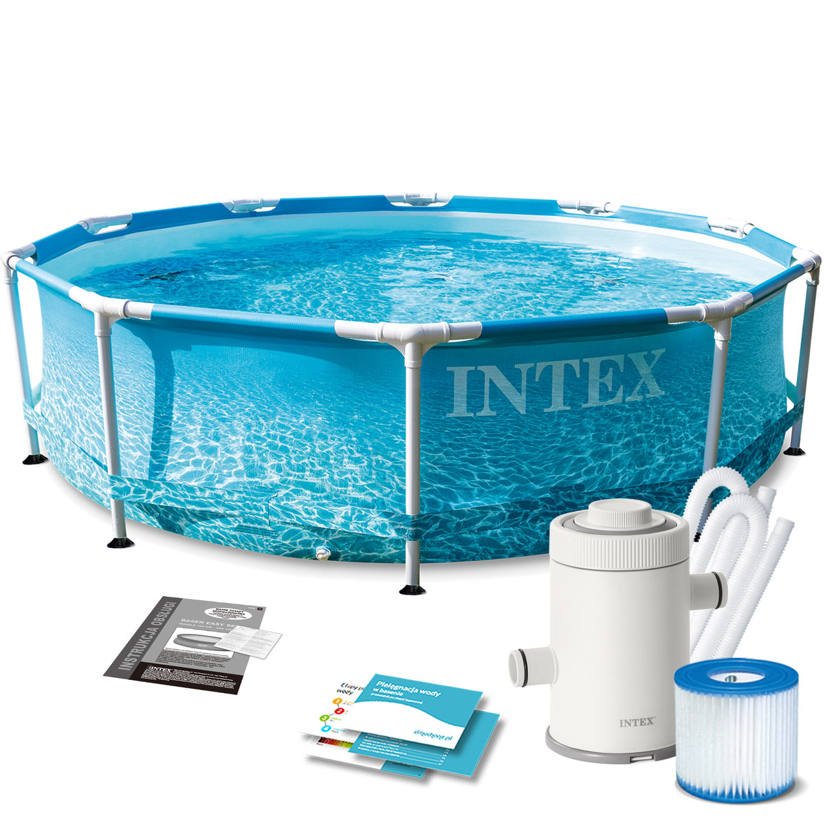 Basen ogrodowy, stelażowy, Intex, zestaw 3w1, 305x76 cm - Intex | Sklep ...