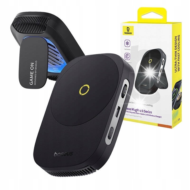 BASEUS MAGPRO II CHŁODZENIE TELEFONU ŁADOWARKA BEZPRZEWODOWA PODSTAWKA ...