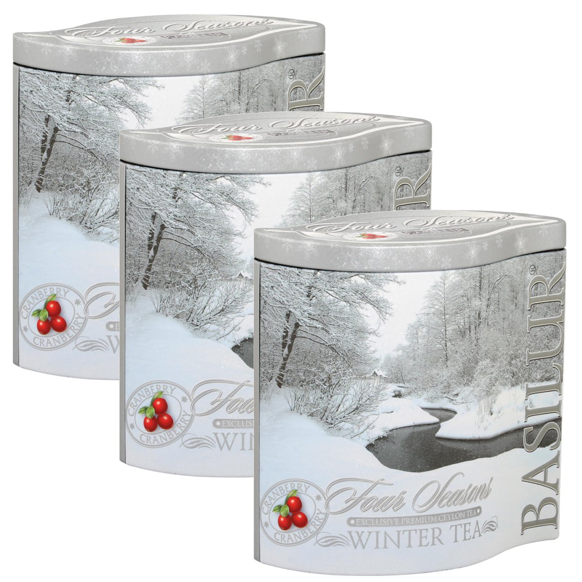 BASILUR Winter Tea- Liściasta czarna herbata cejlońska z dodatkiem ...