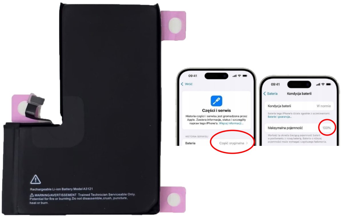 Bateria A3121 iPhone 15 Pro MAX 4780mAh WIĘKSZA KONDYCJA BEZ KOMUNIKATU ...