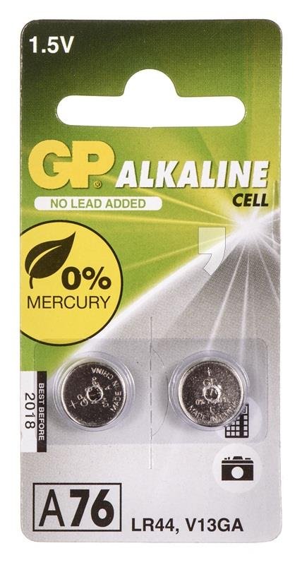 Bateria alkaliczna LR44 GP BATTERY Super A76F-U2, 2 szt. - GP Battery | Sklep EMPIK.COM