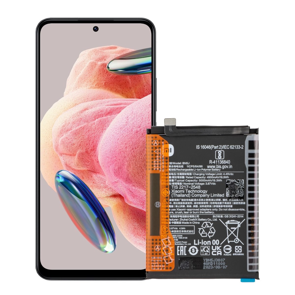 Bateria BN5J do Xiaomi Redmi Note 12 5G 22111317G Oryginał Service Pack ...