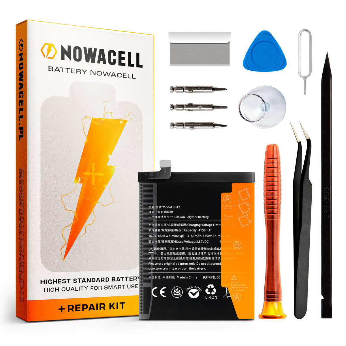 Bateria BP42 Xiaomi Mi 11 Lite NE, 4250 mAh, Zestaw Naprawczy ...