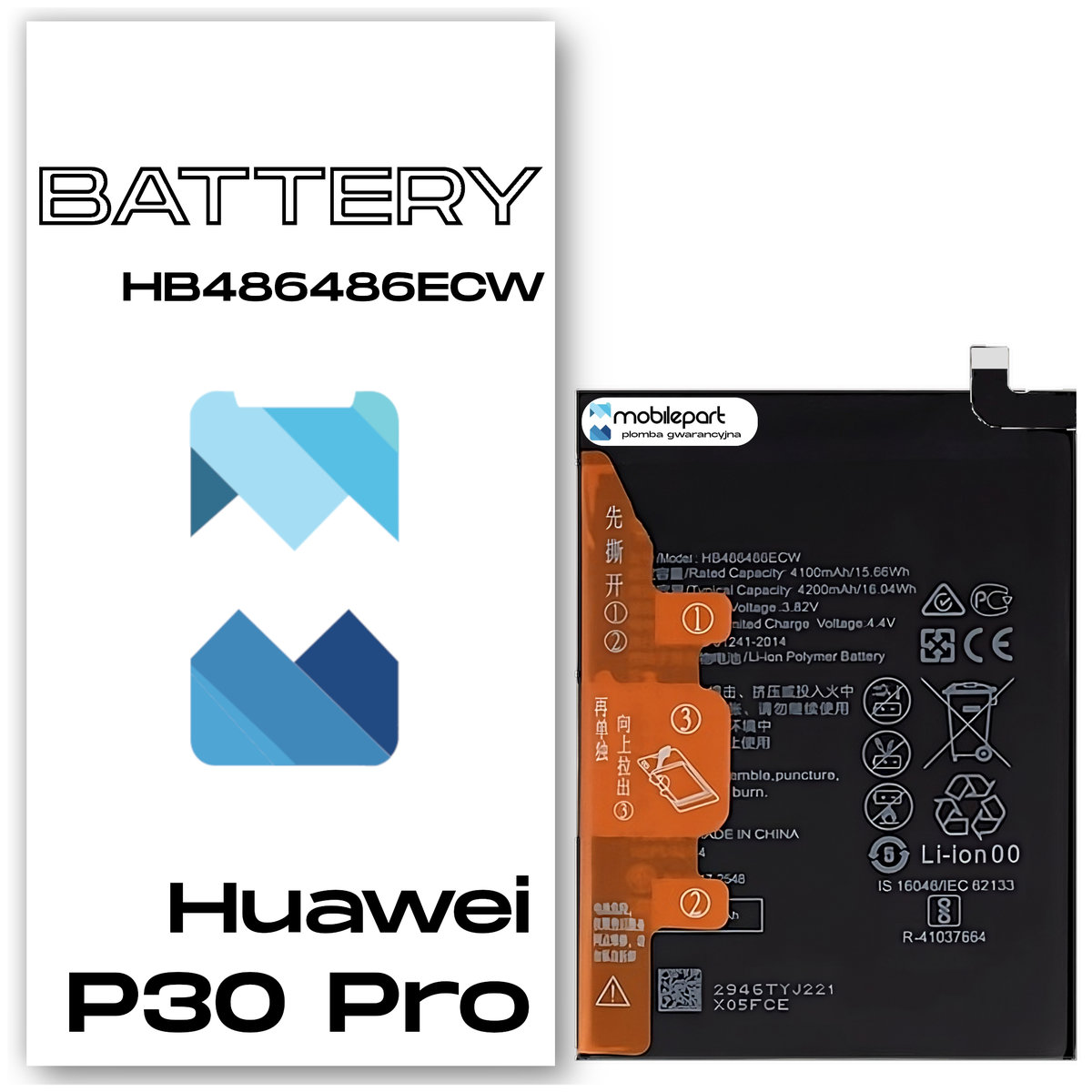 Bateria do Huawei P30 Pro Świeżej Produkcji Nowy Akumulator HB486486ECW ...