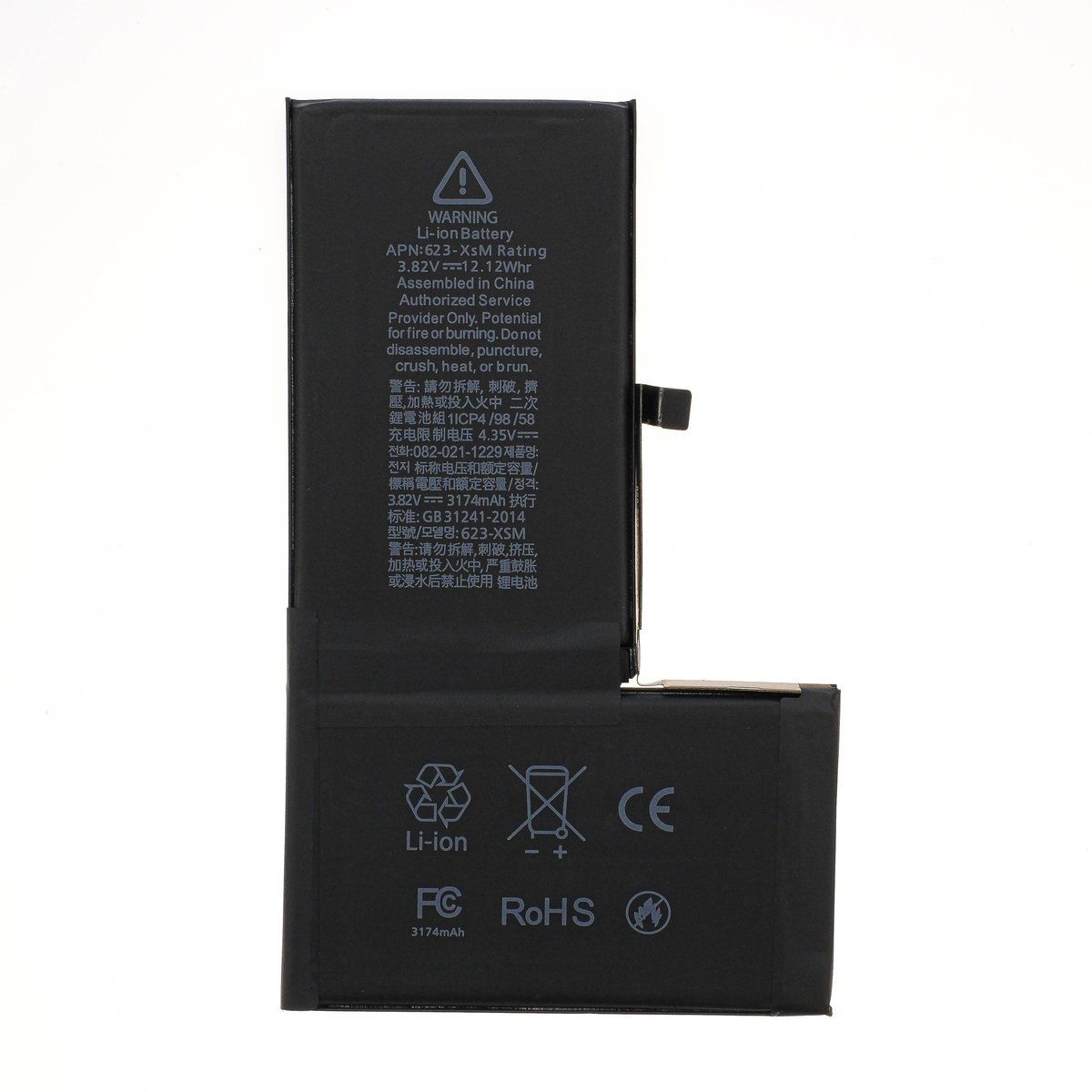 Bateria do iPhone Apple XS Max (2018) z oryginalną taśmą Rhinocell ...