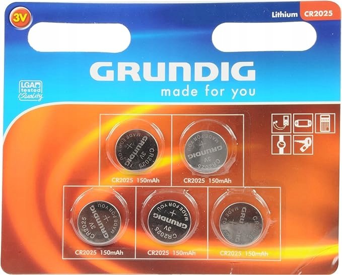 Bateria litowa Grundig CR2025 5 szt. - Grundig | Sklep EMPIK.COM