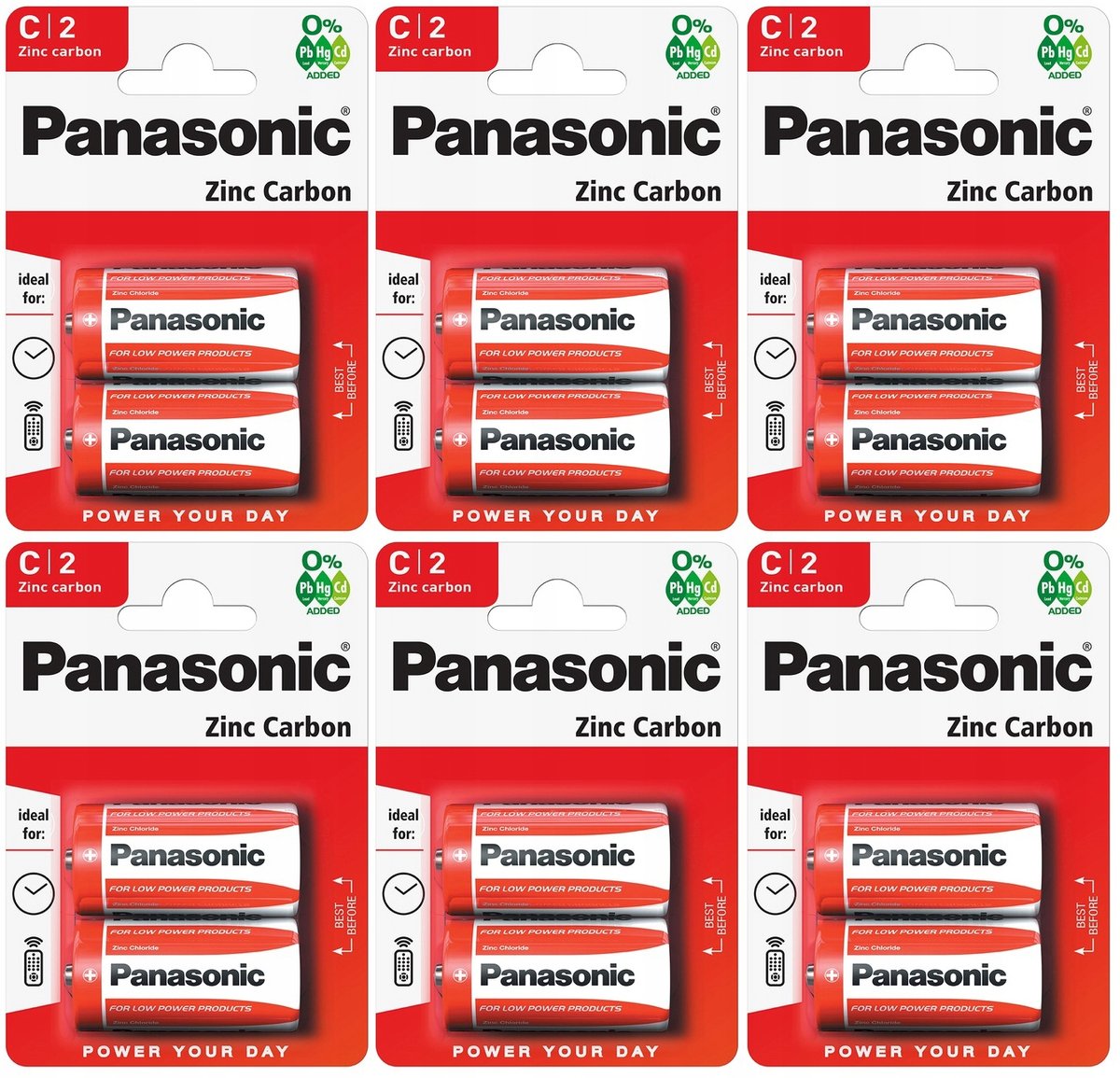 Bateria Panasonic C R14 Cynkowo-Węglowe 1.5V 1Op. (2 Szt.) X6 ...
